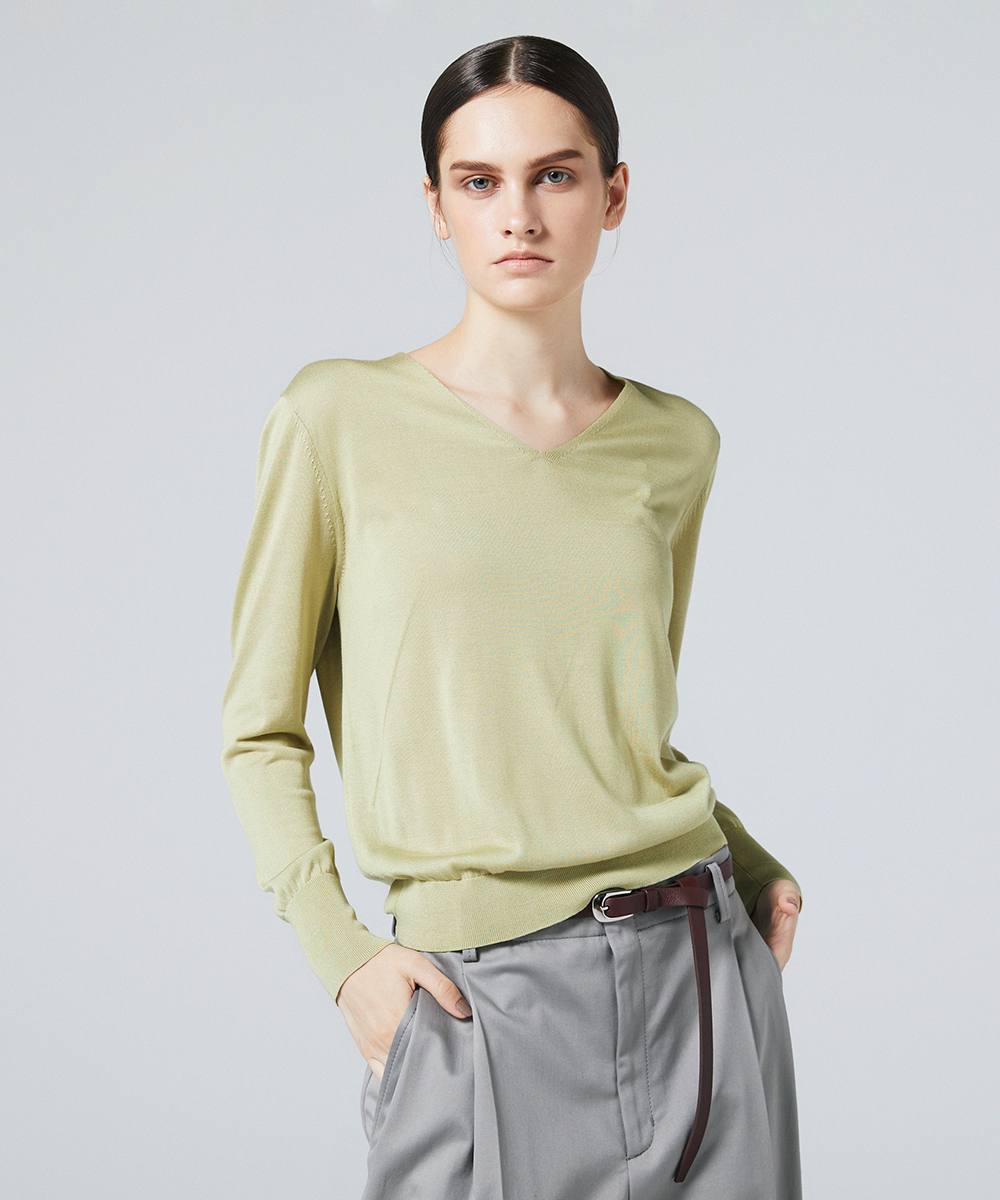 フィラメントシルクVネックプルオーバー（FGFGV25420）women（ウィメンズ）